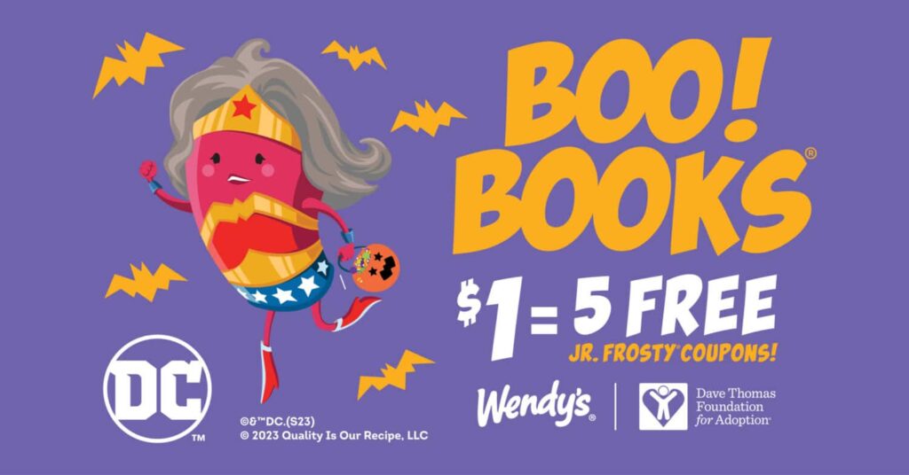Wendy's offers $1 Boo! Books with free Frosty coupons - Living On The Cheap
