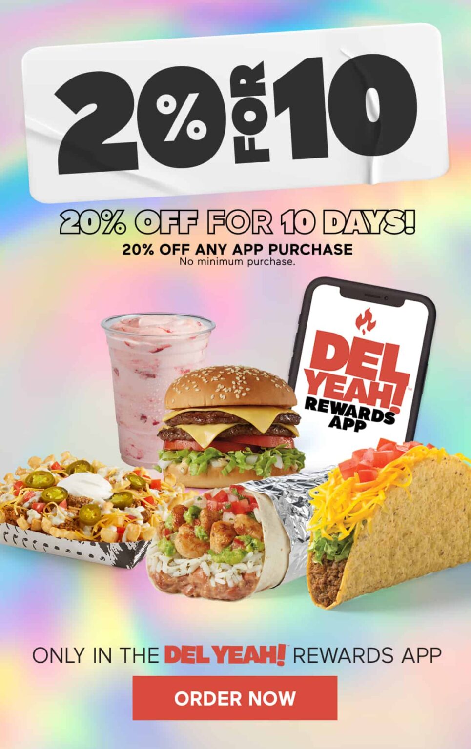 Enjoy 20% off all menu items for 10 days at Del Taco - Living On The Cheap