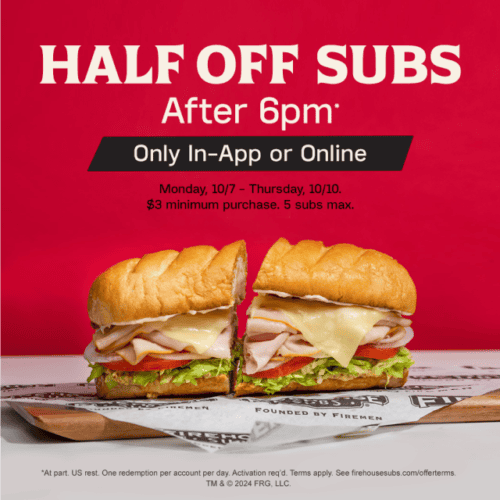 Enjoy 50% off subs at Firehouse Subs this week - Living On The Cheap