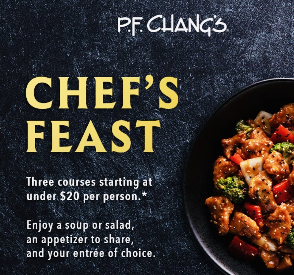 P.F. Chang's offers affordable Chef's Feast menu - starting at under ...