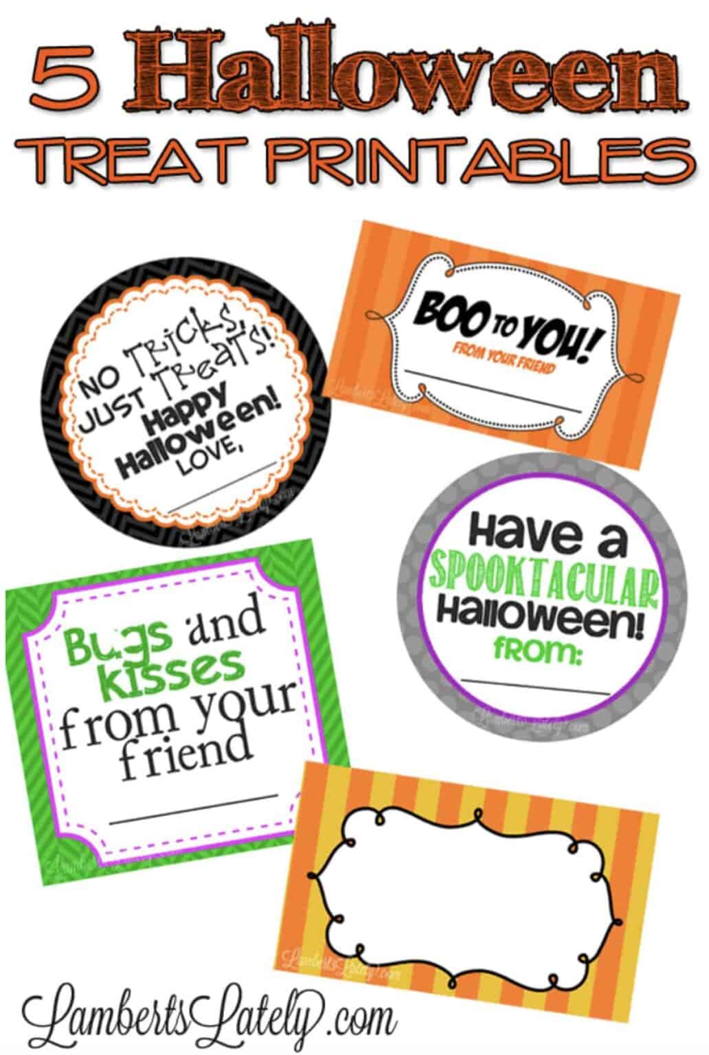 Free Halloween gift tag printables - Living On The Cheap