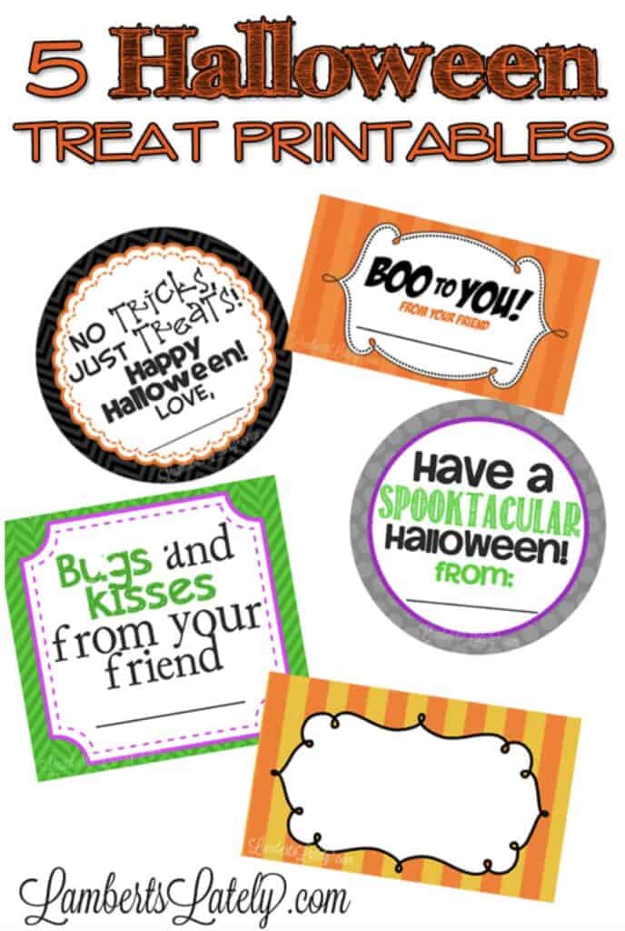 Free Halloween gift tag printables - Living On The Cheap