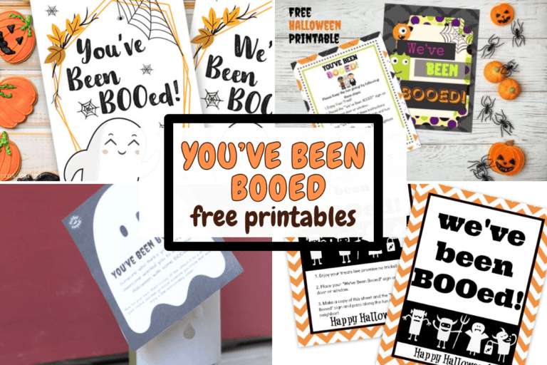 "You've been booed" printables - free Halloween fun - Living On The Cheap