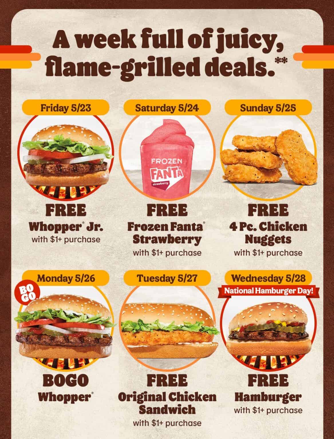 Burger King offers free food for 7 days with Perks Week - Living On The ...