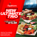 Applebee's offers New Ultimate Trio for $14.99 - choose from 10 ...