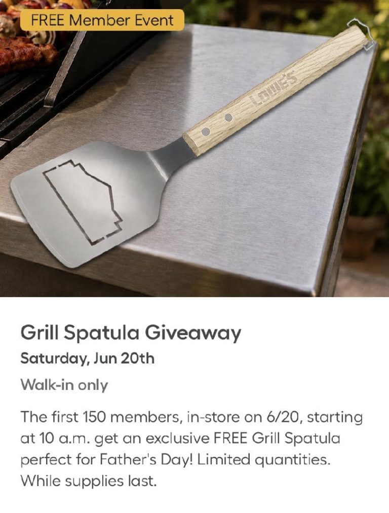 Lowe's gives away free grill spatula for Father's Day - Living On The Cheap